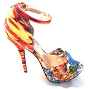 Wild Rose | Shoes | New Multicolor Fire Heels | Poshmark